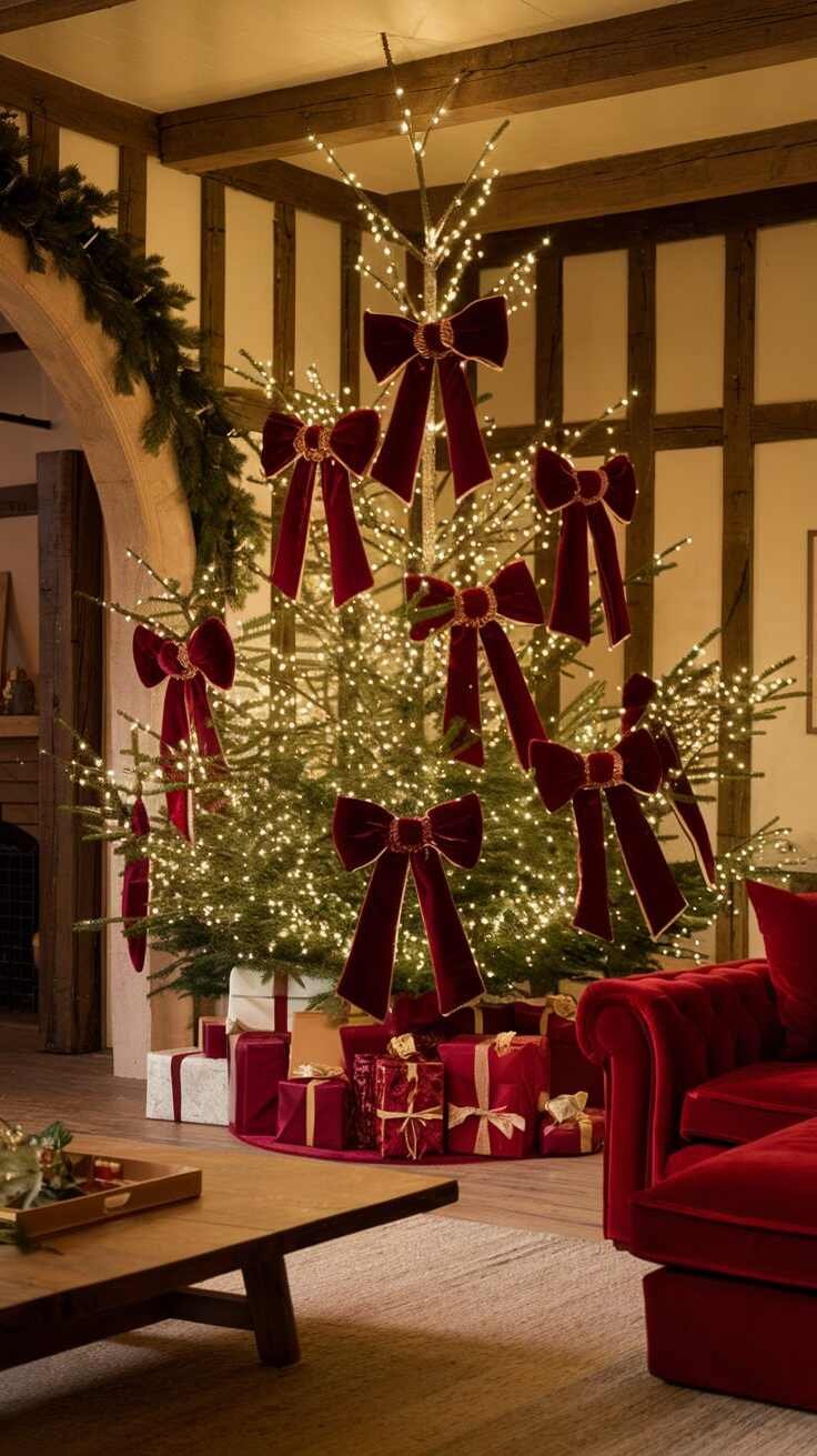 12 Velvet Christmas Tree Decorating Ideas for Holiday Look