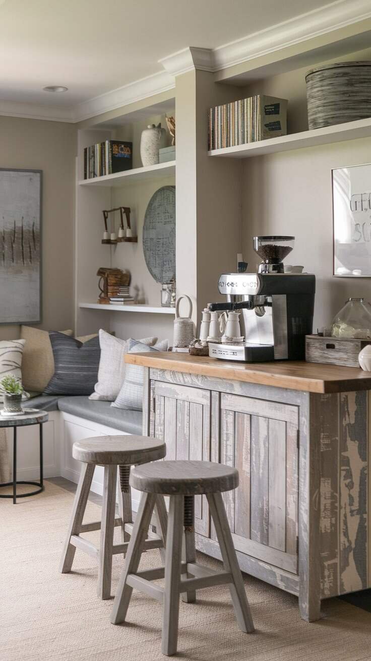 12 Farmhouse Coffee Bar Ideas to Create a Cozy Brew Station