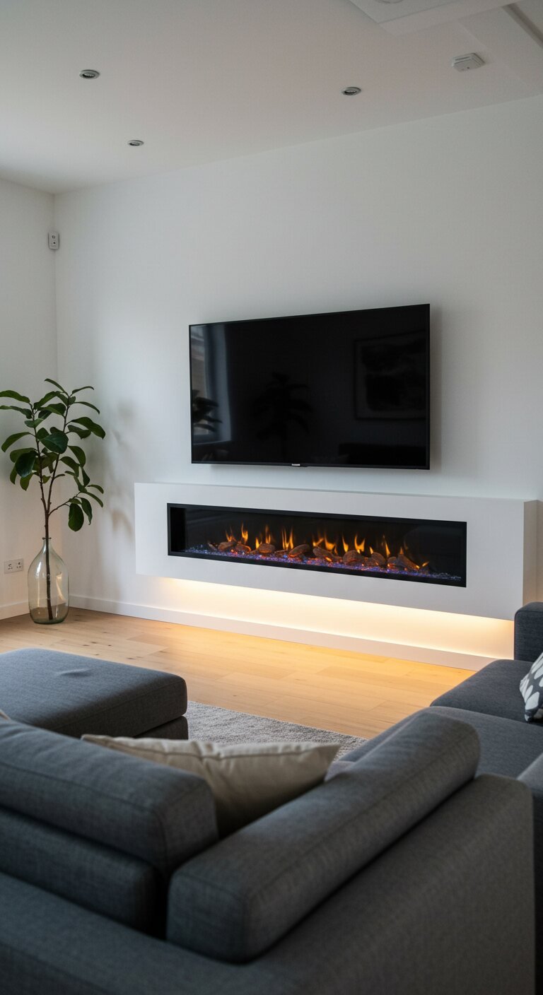12 Electric Fireplace Ideas with TV for a Cozy and Modern Look