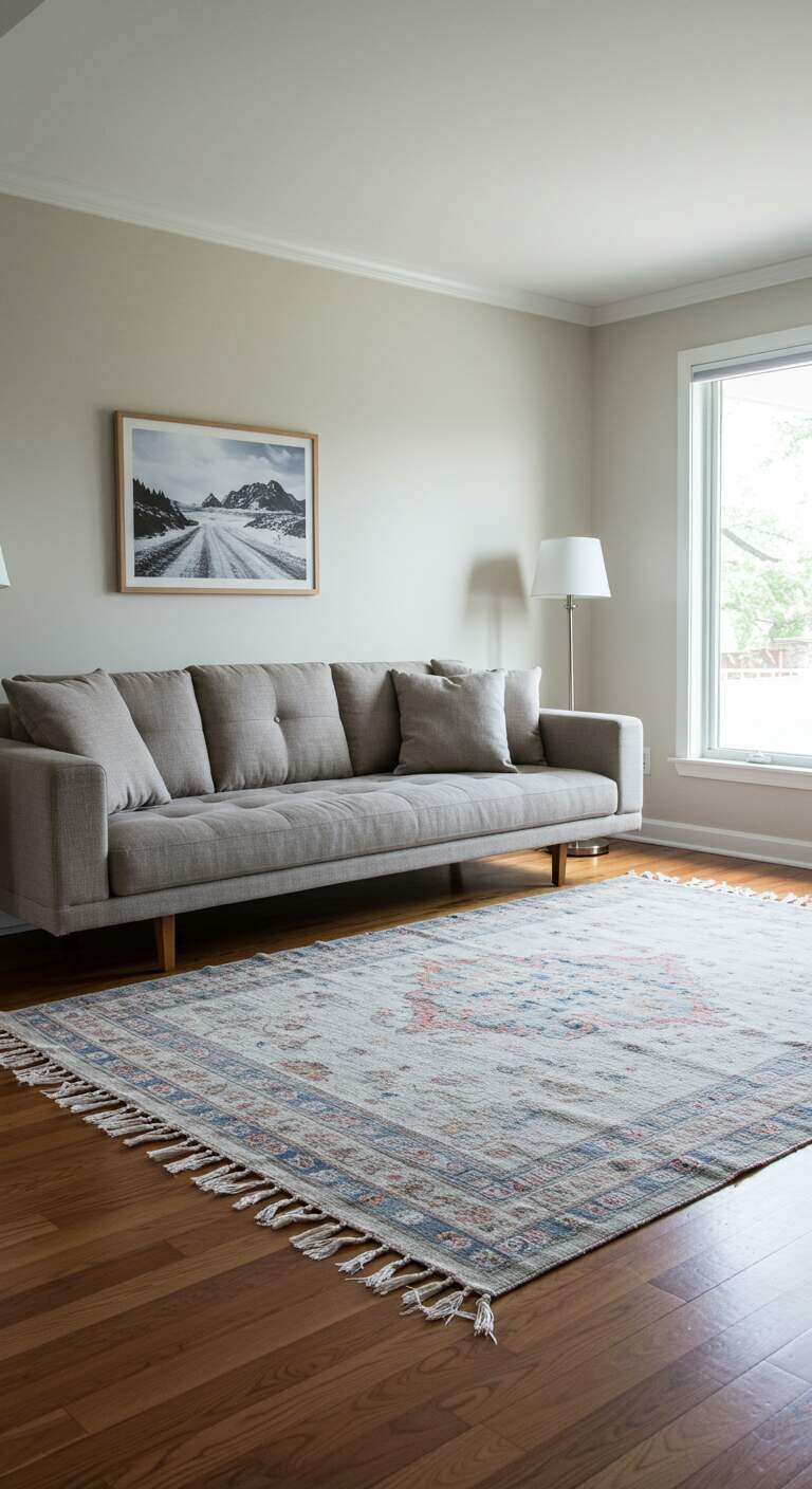 13 Living Room Rug Placement Ideas for a Balanced Look