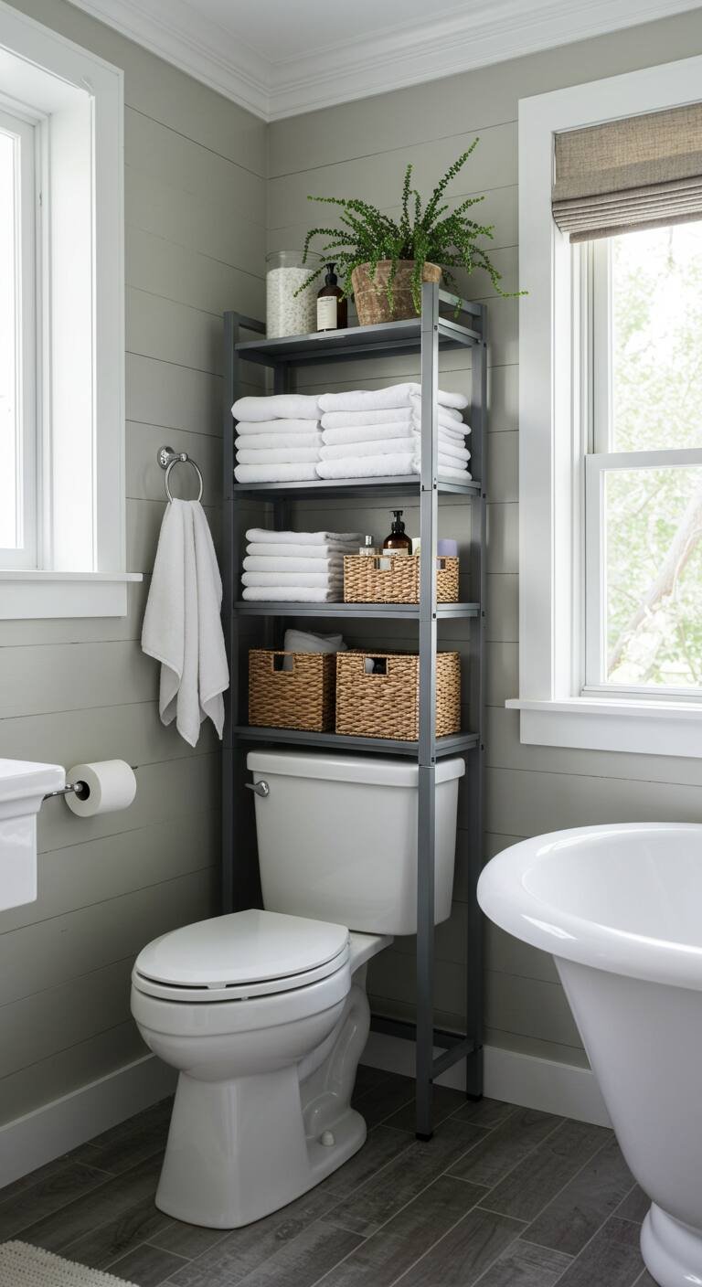 10 Over-the-Toilet Storage Ideas to Make the Most of Small Bathrooms